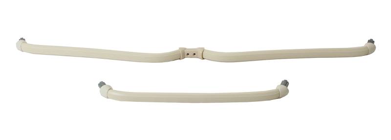 GRAB HANDLE, FULL MIDDLE BACK SEAT, IVORY WITH CHROME ENDS, BUS 1958-63
