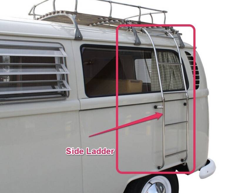 211-274 SIDE ROOF LADDER, STAINLESS STEEL, BUS 1955-79 (For Hard Top ...